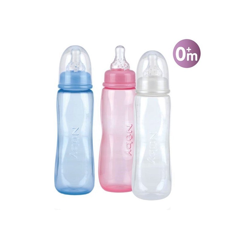 NUBY biberon en polycarbonate classique 240ml + 0 mois réf: ID1158